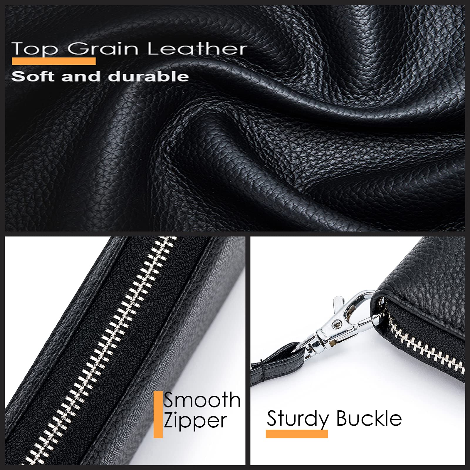 Genuine Leather Shoulder Bag Cell Phone Bag with Touch Screen Window Women Wallet Purse with Card Slots Coin Pouch Wine Red