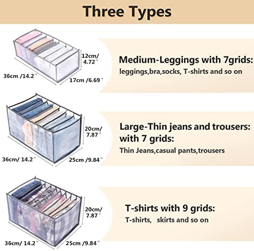 Wardrobe clothes organizer (Gray, 9 Slots-Large)