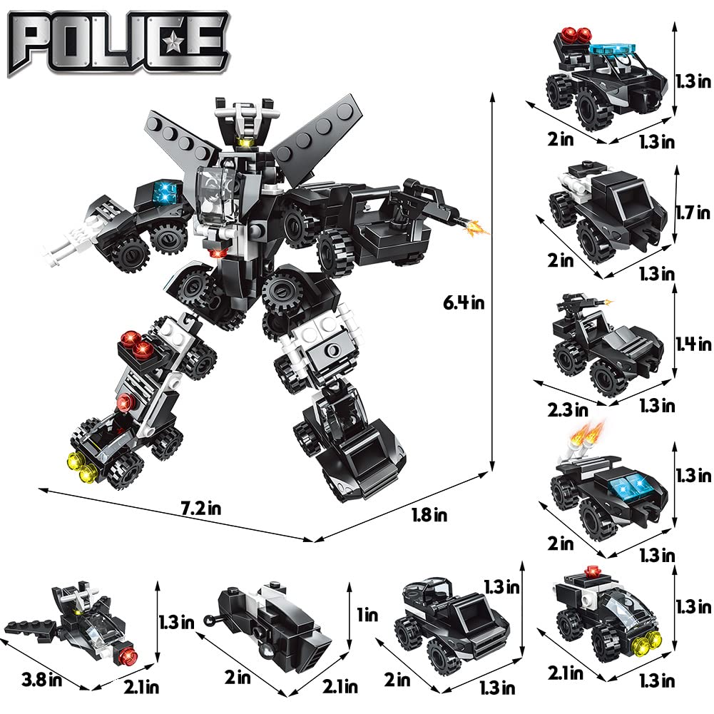 WODMAZ 12 PCS Pre Filled Easter Eggs with Robot Vehicles Building Blocks, Car Toys Set for Kids' Gift, Easter Party Favors, Easter Basket Fillers, Easter Egg Hunt, Classroom Events