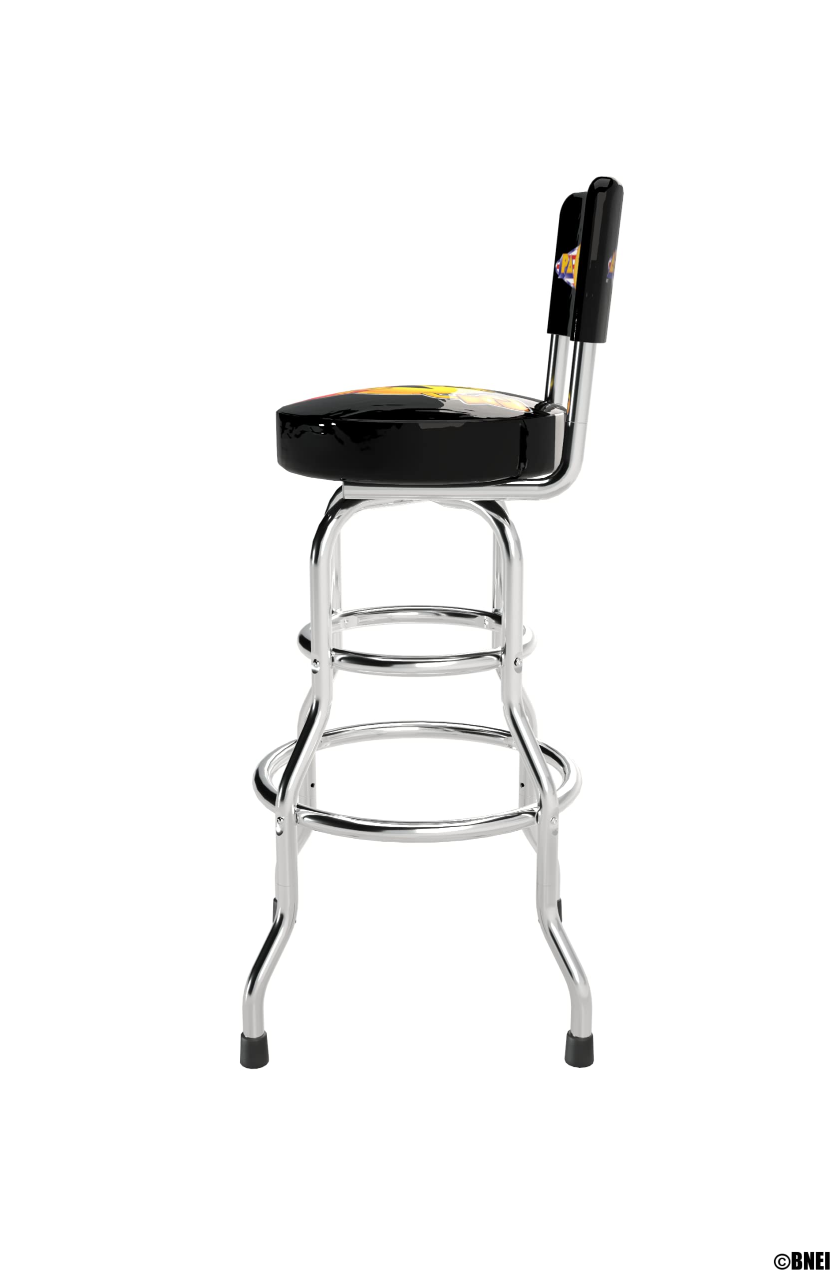 Arcade1UP High Back Pac-Man Legacy Stool, Black Edition