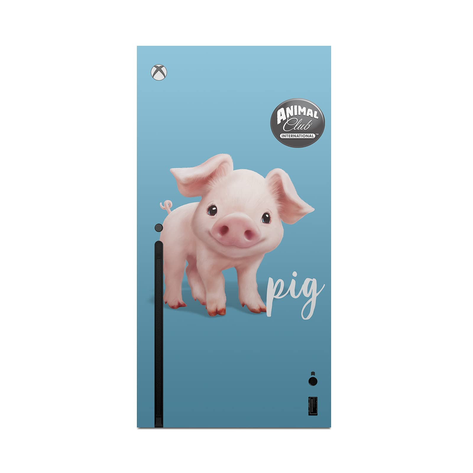 Head Case Designs Officially Licensed Animal Club International Pig Faces Vinyl Sticker Gaming Skin Decal Cover Compatible With Xbox Series X Console and Controller Bundle