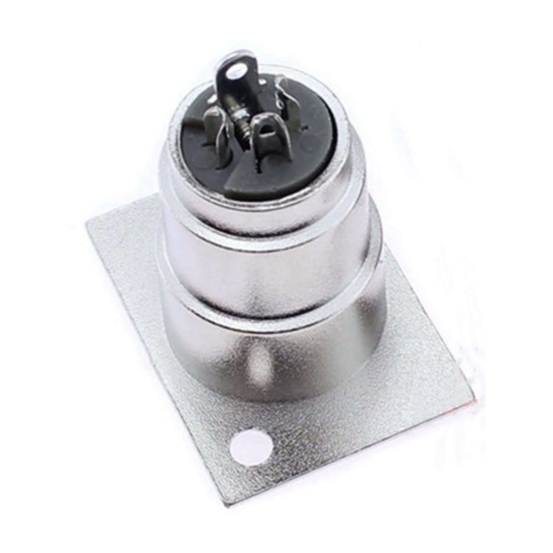 XLR 3-Pin Female Jack Socket Audio Speaker Panel Mount Connector Adapter for Microphone 4pcs