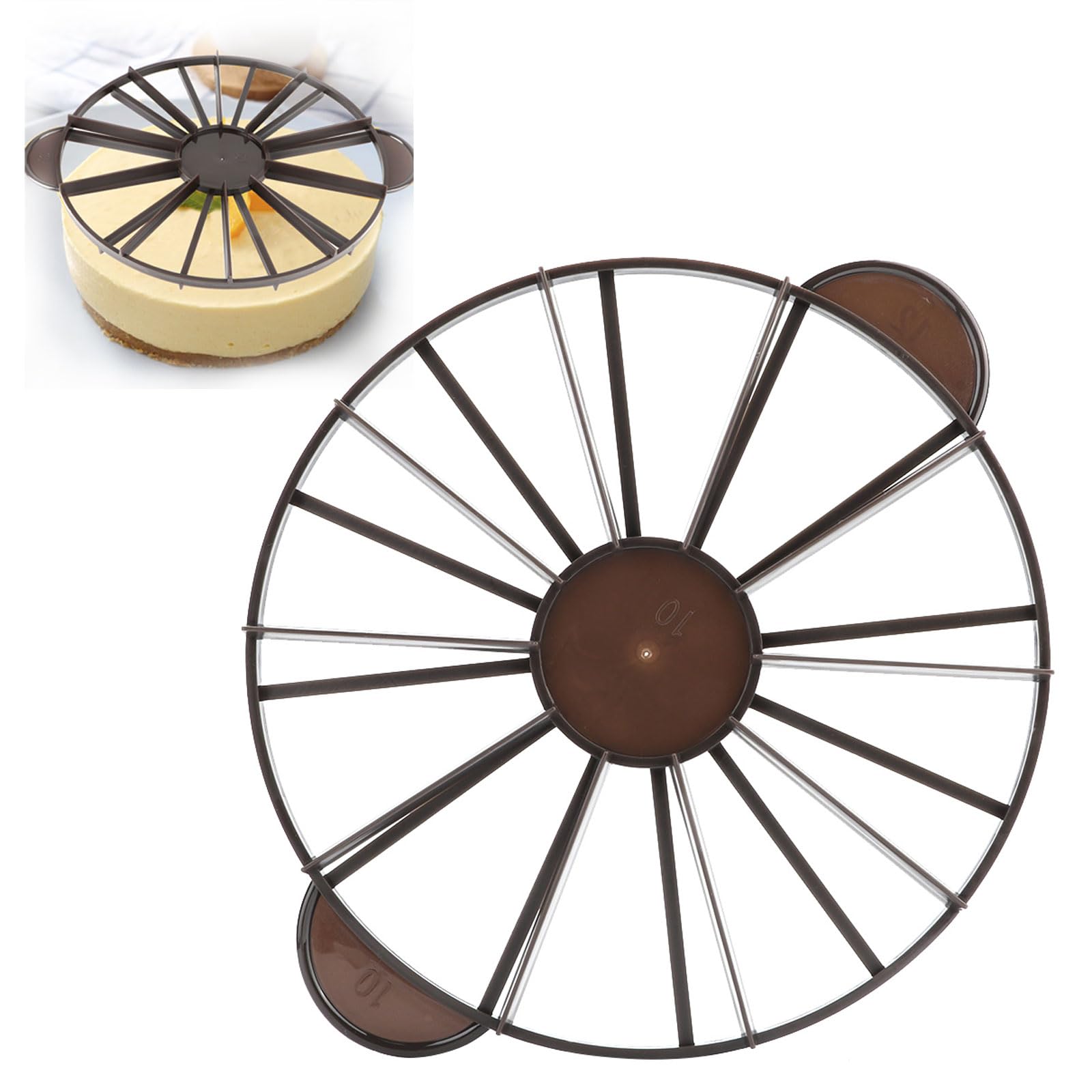 Cake Slicer for Even Slices, Cake Cutter Slicer, Cake Portion Marker, Household Round 10/12 Piece Bread Cake Divider Equal Portion Cutter Slice Marker Baking Tool