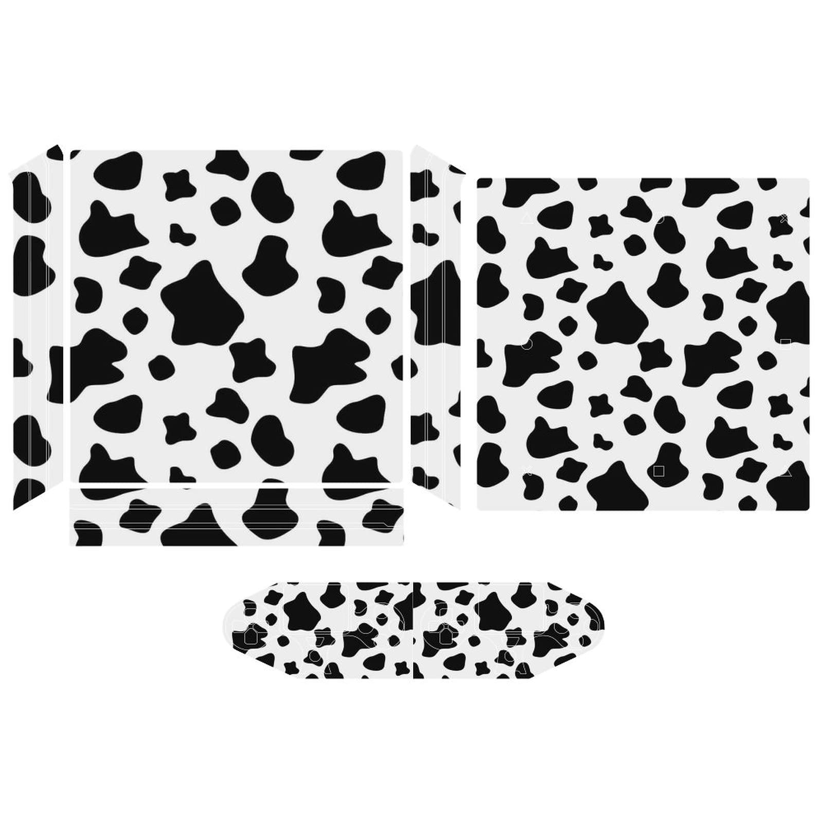 Cow Print PVC Adhesive Sticker Skin Protector Sticker for PS4 Pro/PS4 Slim Controller for PS4 Pro