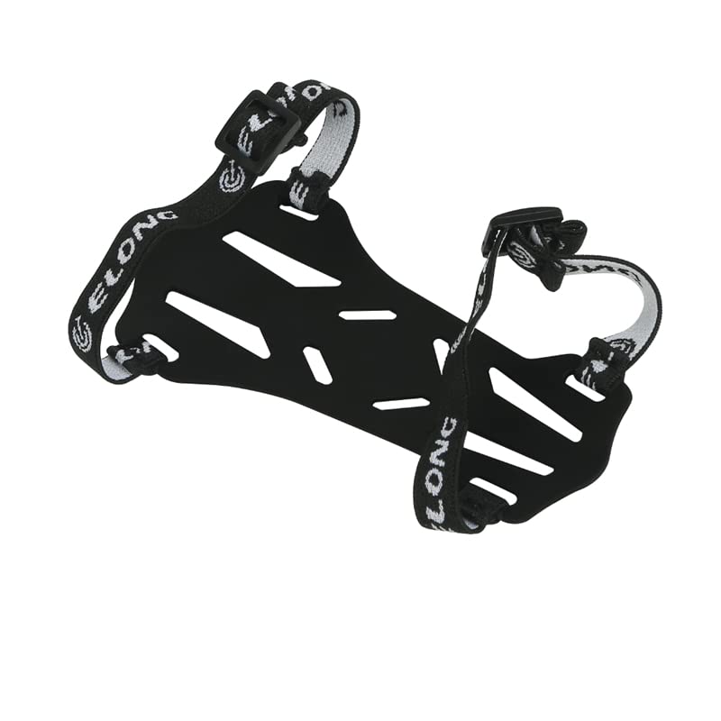 Archery Forearm Guard Rubber Youth Armguard Adjustable,Arm Guards and Bow String Finger Savers Set,Black