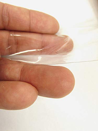 Clear Plastic Vinyl Fabric 04 Gauge - 60 Gauge Sizes by The Yard DIY Table Covers Machinery Recreational Use Waterproof Covering Lining (04 Gauge)