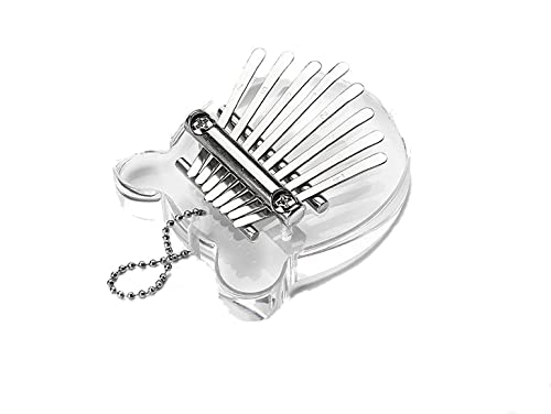 SonicoTech Mini Kalimba Mini Thumb Piano 8 Keys Finger Piano Marimbas Hand Piano Cute Kalimba with Lanyard Keychain Special Lovely Gifts (Crystal bear) Visit Store for Bundle Sales