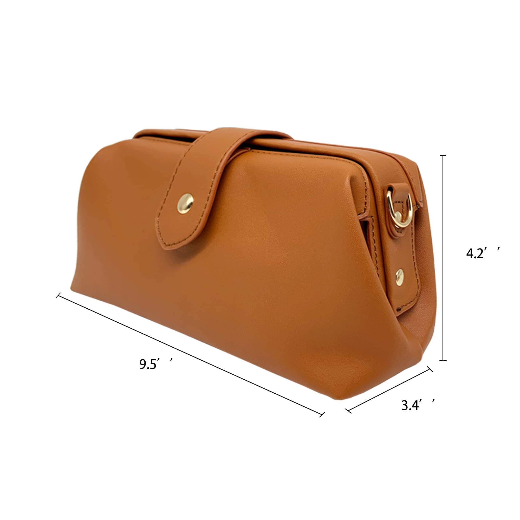 TopTTanBo Small Crossbody Bags for Women, Fashion Leather Shoulder Purses and Wallet Handbag (BROWN)