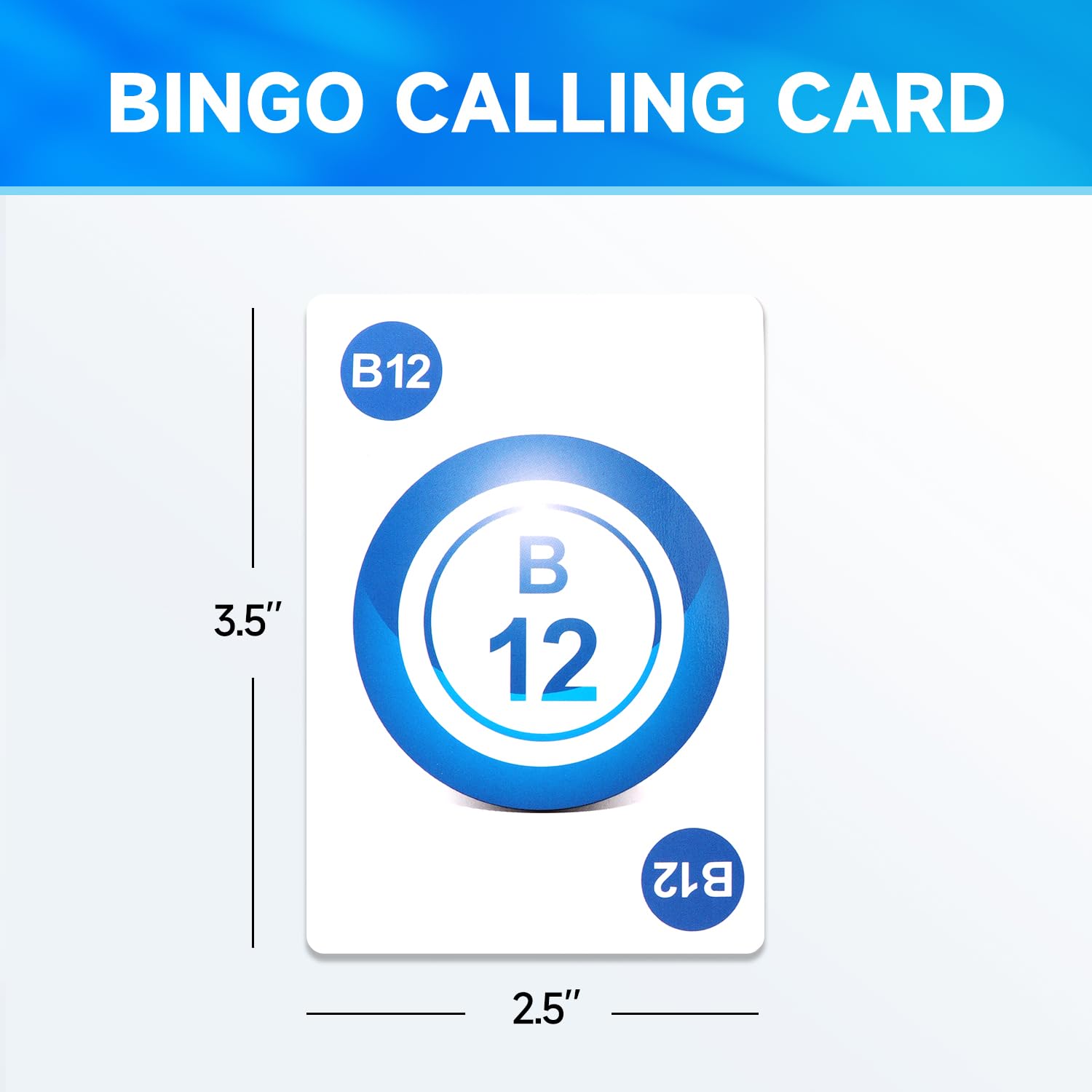 GSE Games & Sports Expert Professional Bingo Calling Cards for Bingo Game, Plastic Coated Bingo Playing Cards Deck with High Visibility Numbered