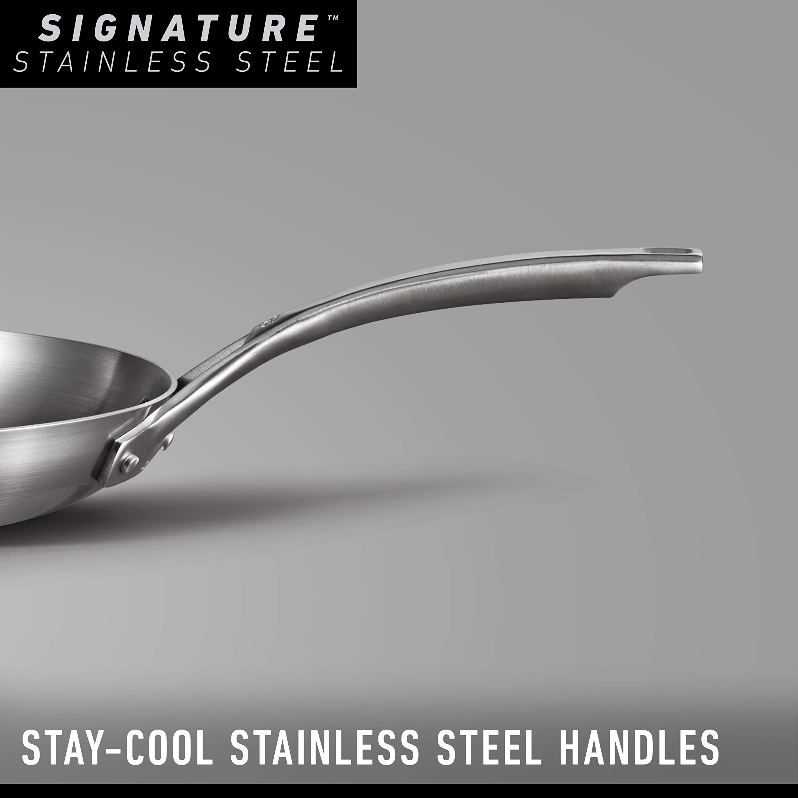 Calphalon Signature Stainless Steel 10-Inch Skillet Pan with Cover