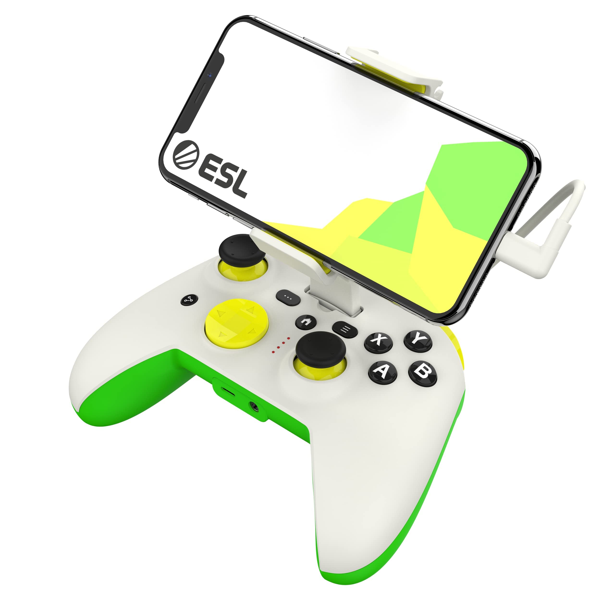 RiotPWR ESL Gaming Controller for iOS iPhone & Carry Case β Wired Gamepad with Triggers, Power Pass Through Charging, D-Pad & Headphone Socket - Handheld Game Console Accessory