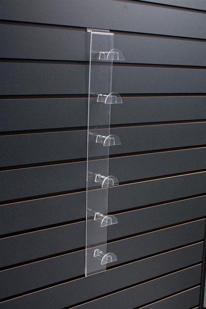 Displays2go QESLWST6PN Slatwall Sunglasses Rack Clear Acrylic Glasses Display Holders (Set of 5)