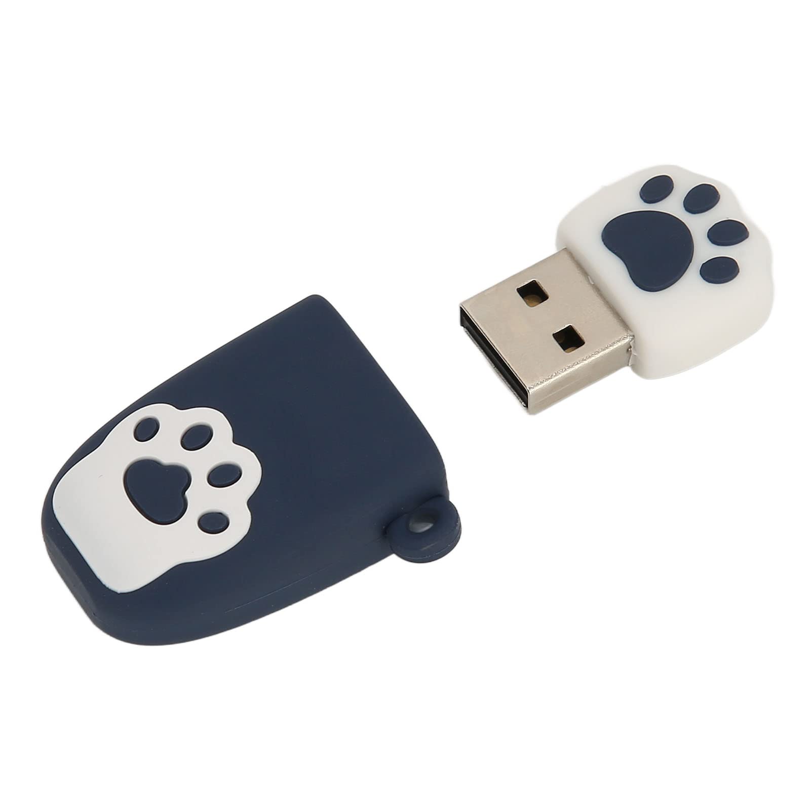 ASHATA Cute USB Flash Drive, Cute Cat Paw Flash Drive Memory Stick, USB 2.0 Thumb Drive Thumb Stick, Data Storage Friends Family, for Windows for OS X for Linux2.4.x(Purplish Blue
