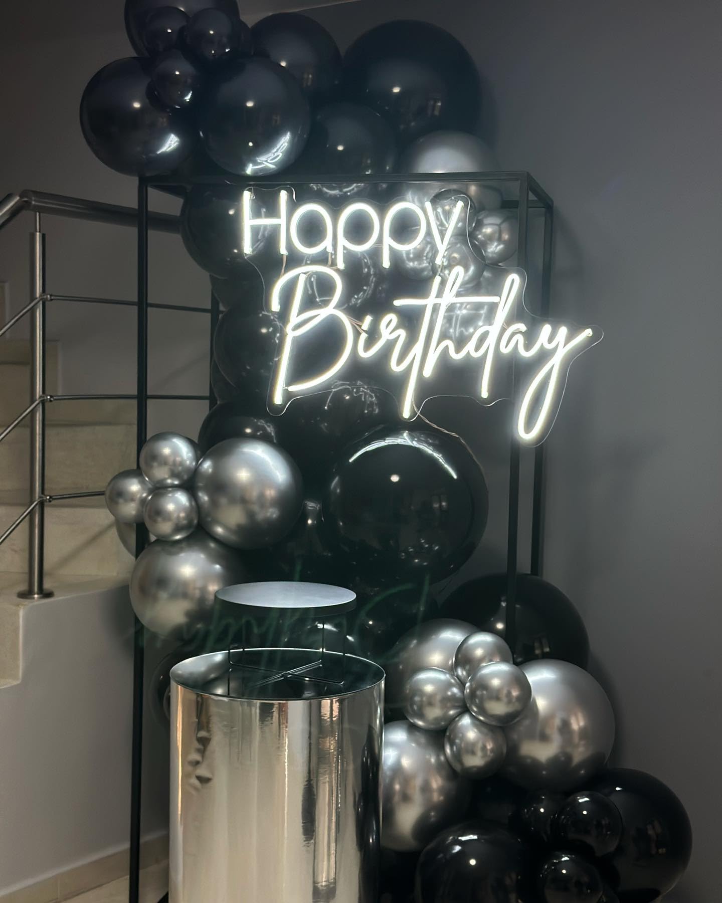 Black and Silver Balloon Garland Arch Kit, 102pcs Black Silver Confetti Latex Balloons for Birthday Bridal Shower Wedding Engagement Anniversary Graduation Theme Decorations