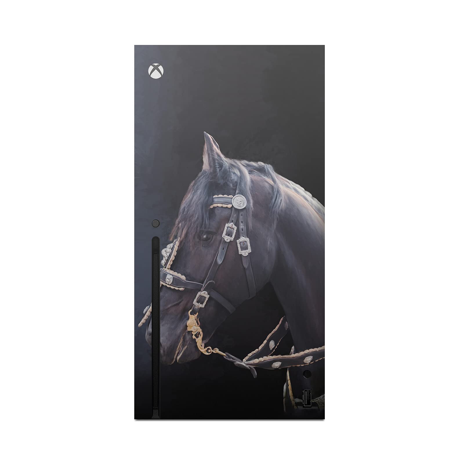 Head Case Designs Officially Licensed Simone Gatterwe Friesian Horse Art Mix Vinyl Sticker Gaming Skin Decal Cover Compatible With Xbox Series X Console