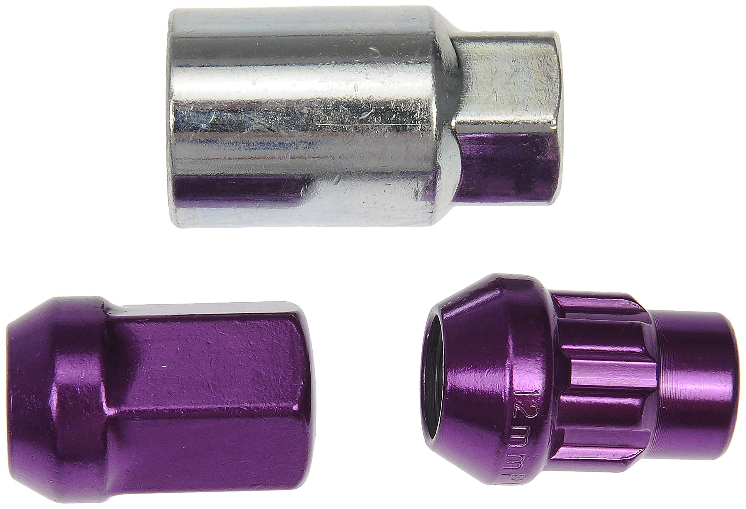 Dorman 713-375J Purple Acorn Wheel Nut Lock Set Compatible with Select Models, 20 Pack