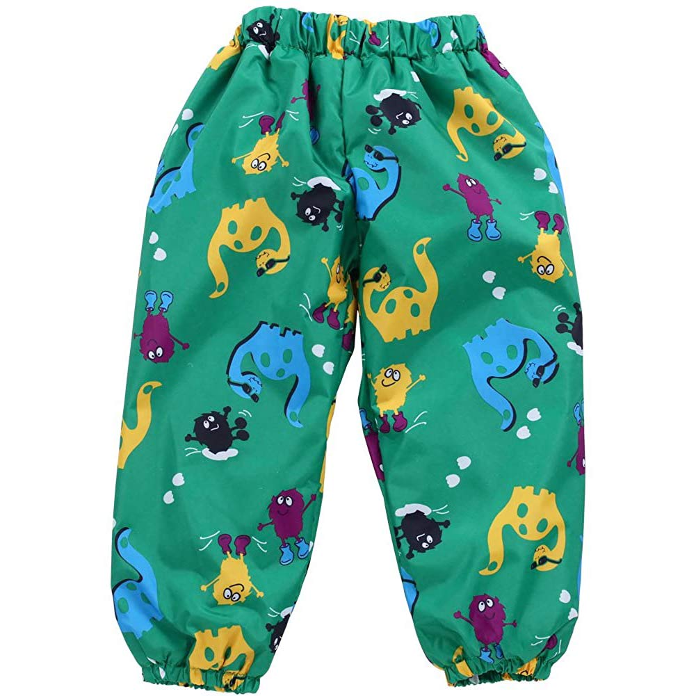 LZH Boys Waterproof Hooded Raincoat Jacket Dinosaur Coat and Pants Suit, 3T(For Age 1-2Y), Green