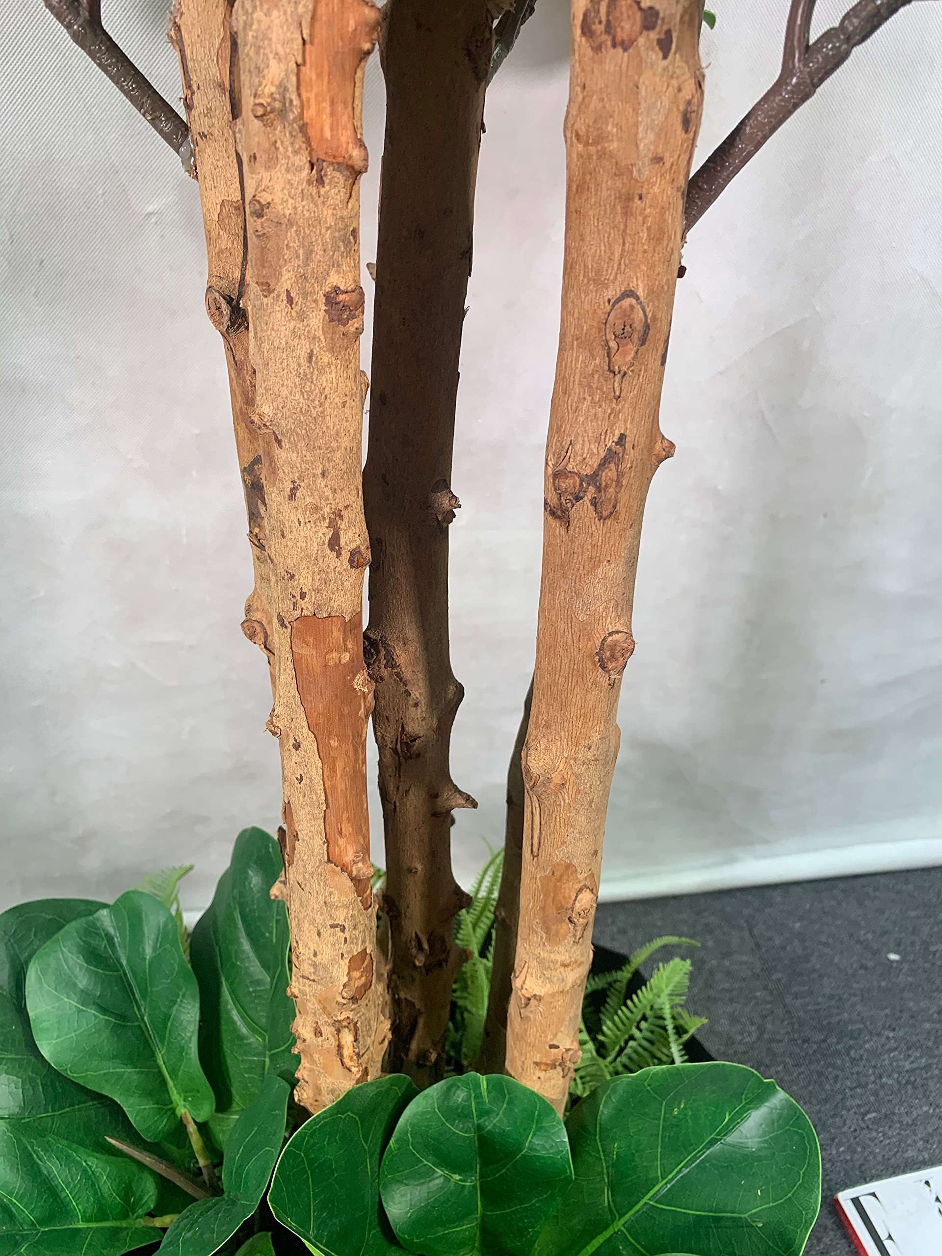 Fake Fiddle Leaf Fig Tree, Indoor Outdoor Artificial Trees Fake Plants for Hotels, Gardens, Offices and Home