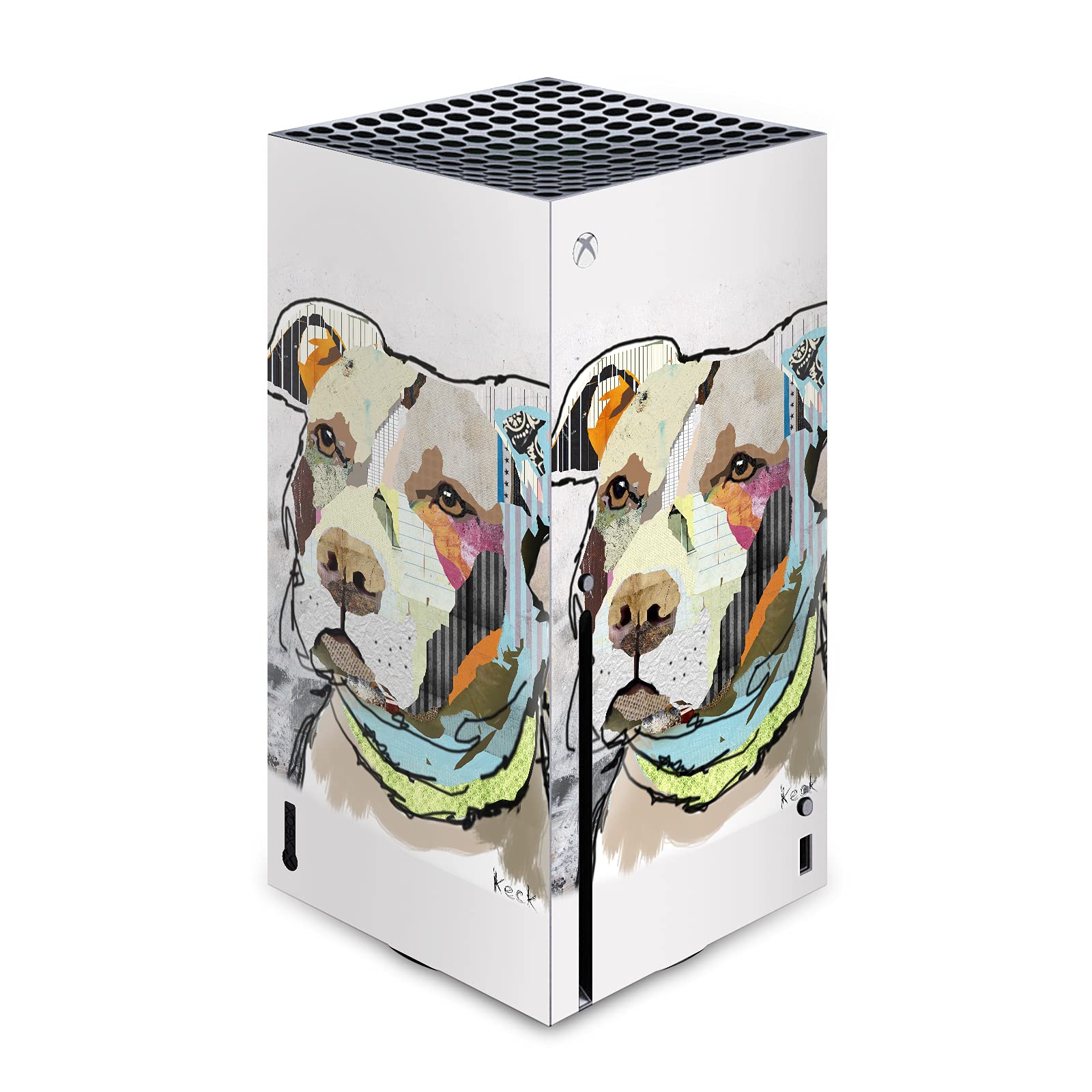 Head Case Designs Officially Licensed Michel Keck Pitbull Art Mix Vinyl Sticker Gaming Skin Decal Cover Compatible With Xbox Series X Console