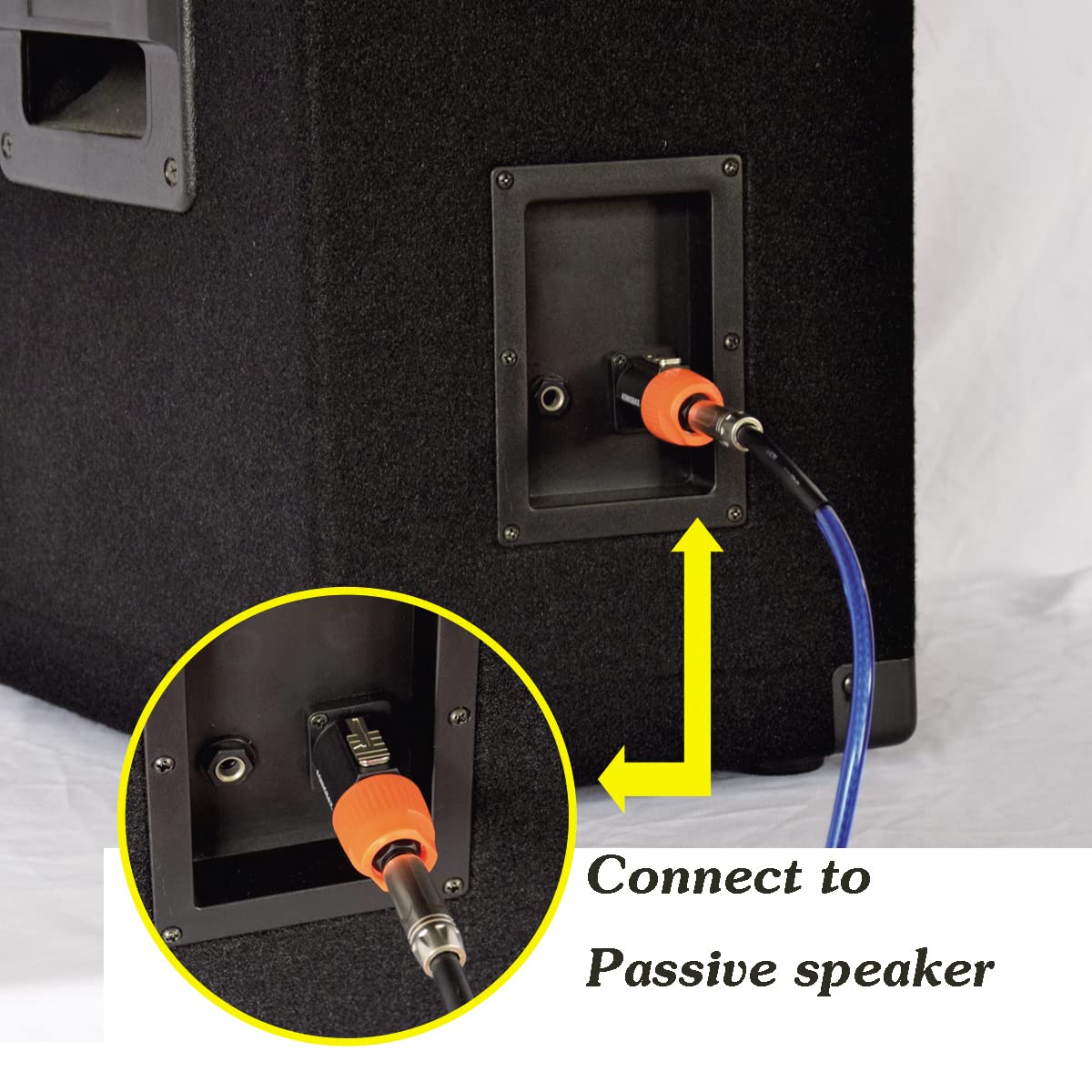 ASNIGBAX Speakon to 1/4 Adapter -2 Pack, Speakon Male to 1/4" TS Female Converter Connectors