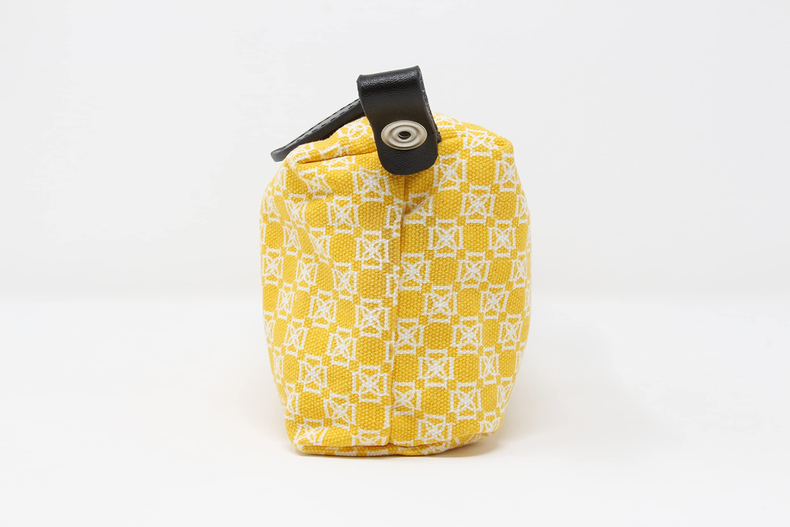 DOMINIE Liner for Clear Handbag Small Clutch Removable/Interchangeable Liner - Yellow Canvas Liner, Black Tabs (Black Clutch Sold Separately)