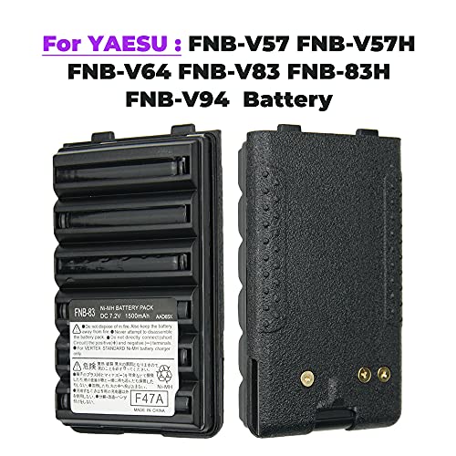 Vineyuan 7.2V 1500mAh FNB-V83 Replacement Battery for Yaesu Vertex VX-410 VX-420 VX-417 VX-160 VX-168 VX-428 VX-429 VX-250 FT-60R FT-250R Two Way Radio Battery