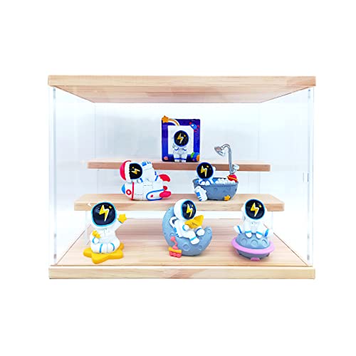 Clear Acrylic Display Case for Mini Funko Pop Action Figures,Display Stand Riser Shelf with 3 Steps,Display Cabinet Dustproof for Mini Figure Toys Perfume Gem Stone Collectibles(12.5 x7 x10.4 inch)