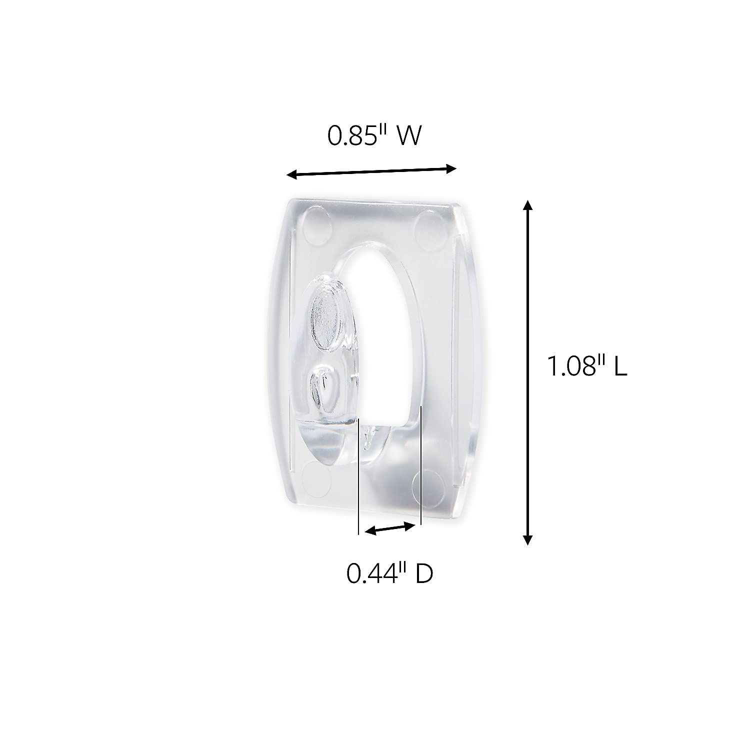 Command 17006CLRES Mini Hooks, w/Adhesive Strips,Holds 1/2 lb, 6/PK, Clear