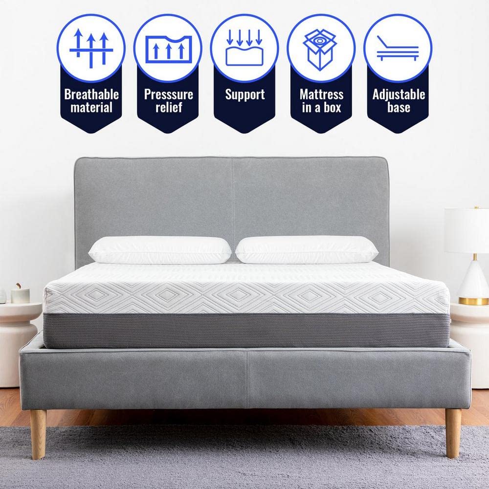 Sleepy's by Mattress Firm | Memory Foam Snug RV Mattress | RV King Size | 8" Medium Comfort | Pressure Relief | Eco Friendly
