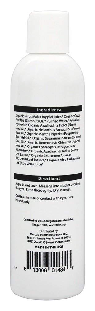 Dr. Mercola Organic Peppermint Shampoo for Dogs - 8 fl oz