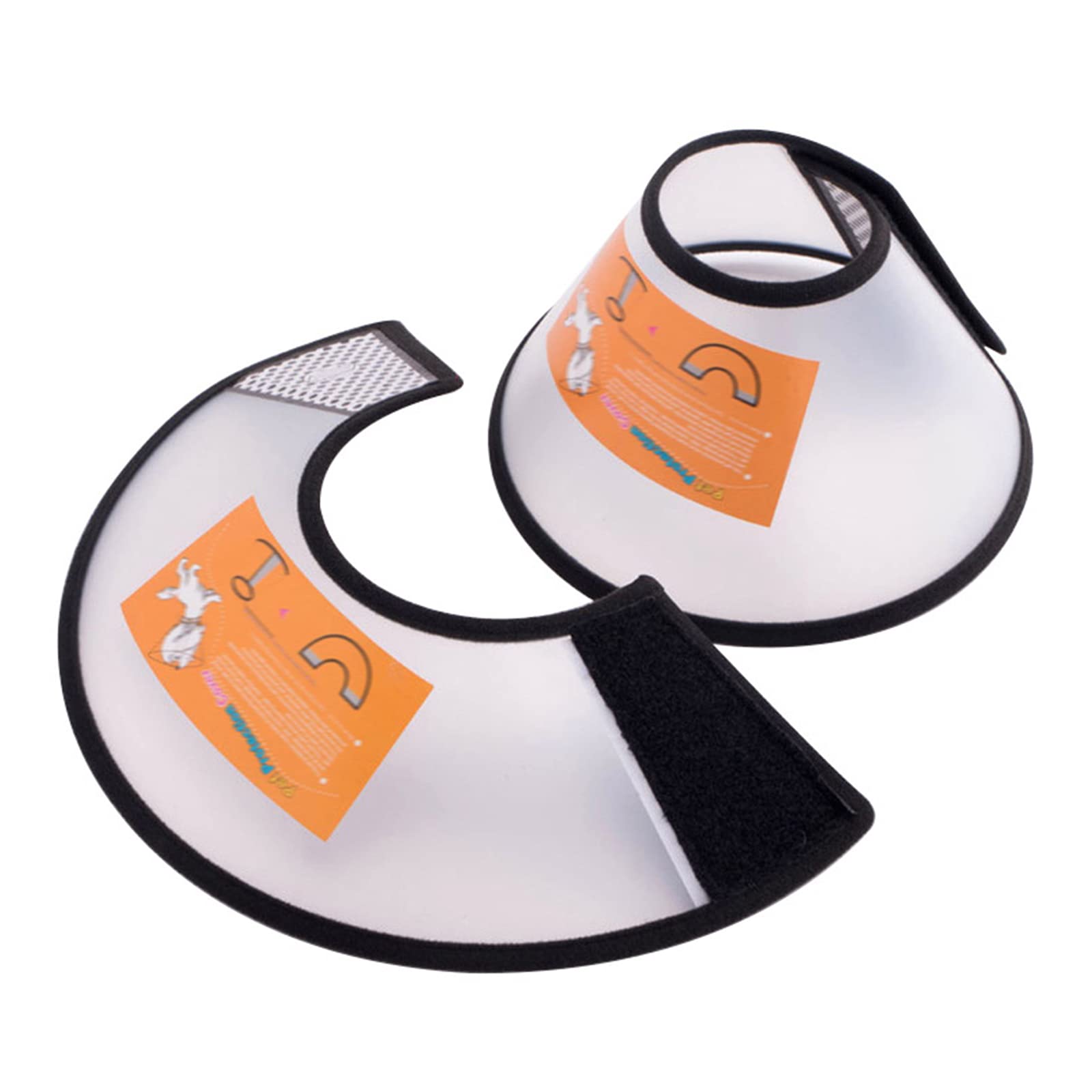 GinCai,Cat Cone, Adjustable Recovery Pet Cone, 5.9~15.7 Inches Lightweight Plastic Elizabethan Collar for Cats, Miniature Dogs and Rabbits (Black) (No. 3, Neck 13-14.7In)