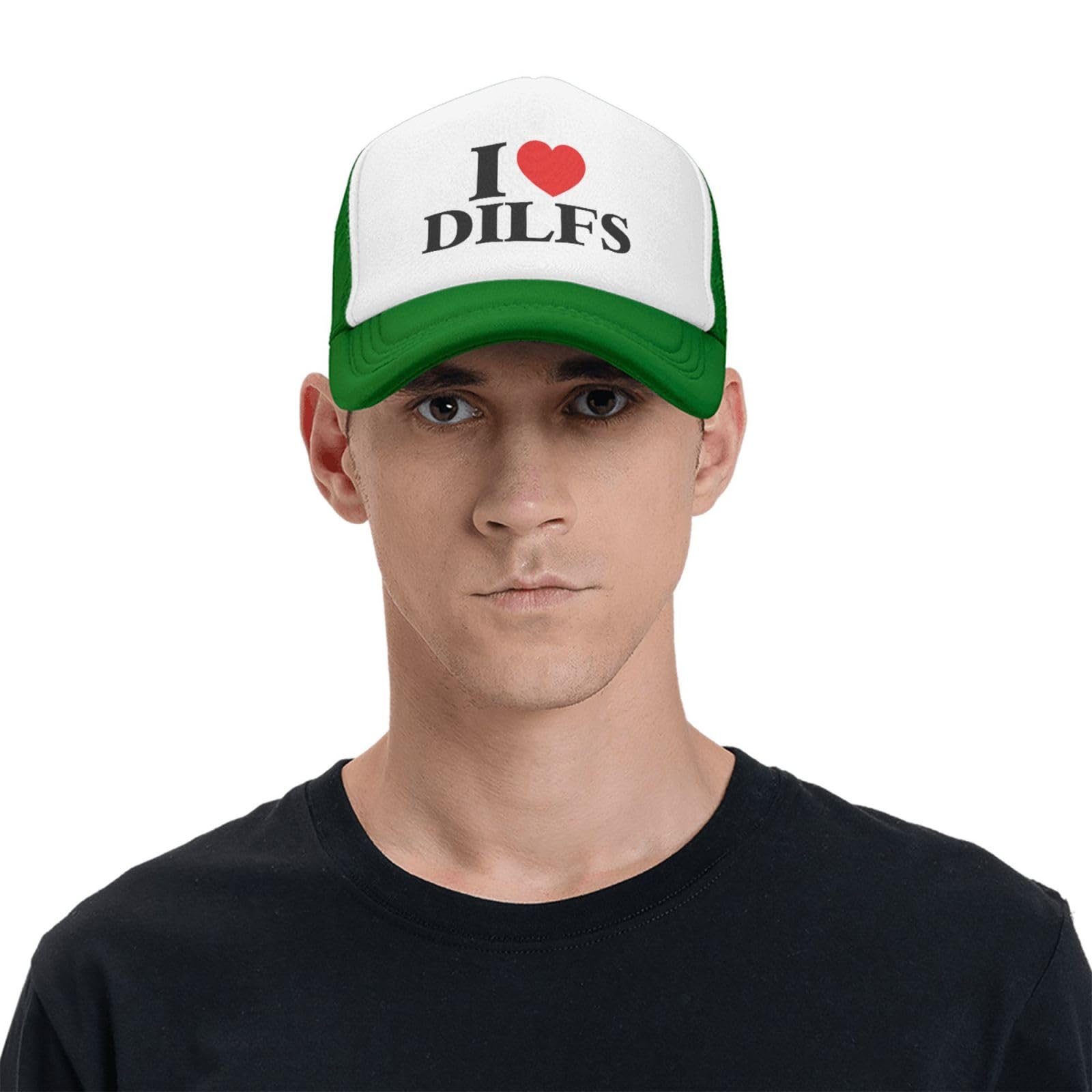 Trucker Hat Sports Baseball Cap Casual Adjustable Size Hip-Hop Unisex Green