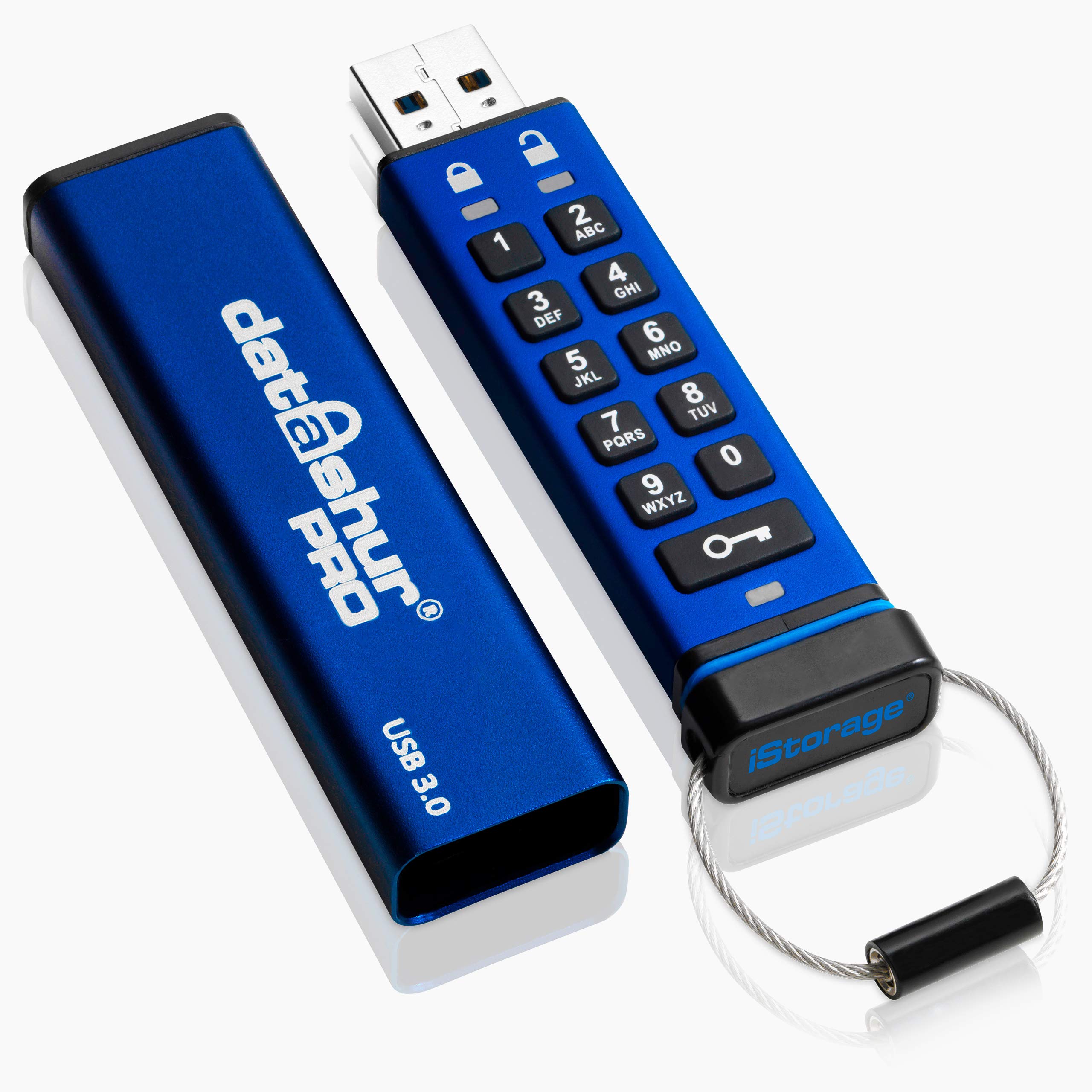 iStorage datAshur PRO 8 GB | Encrypted USB Memory Stick | FIPS 140-2 Level 3 Certified | Password protected | Dust/Water Resistant