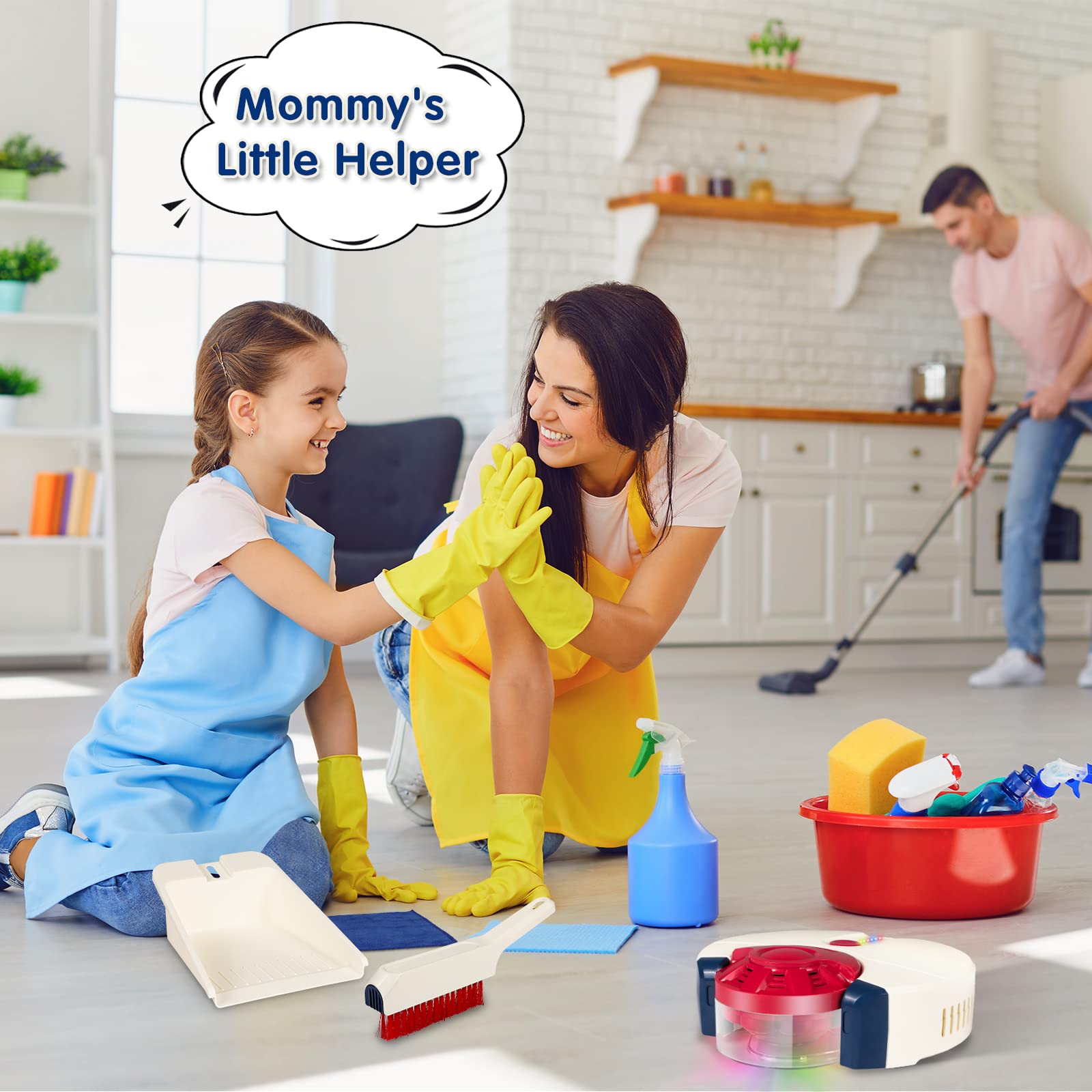 Toy Kids Vacuum, Toy Vacuum Cleaner for Toddler with Lights & Sounds (Style B)