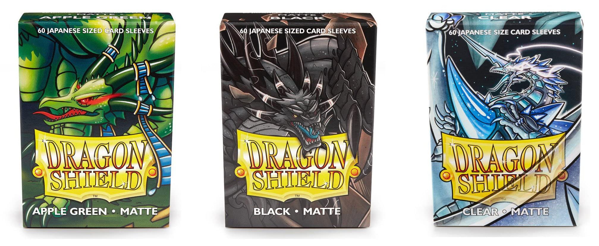 Dragon Shield Bundle: 13 Packs of 60 Count Japanese Size Mini Matte Card Sleeves - All Available Colors - 780 Sleeves