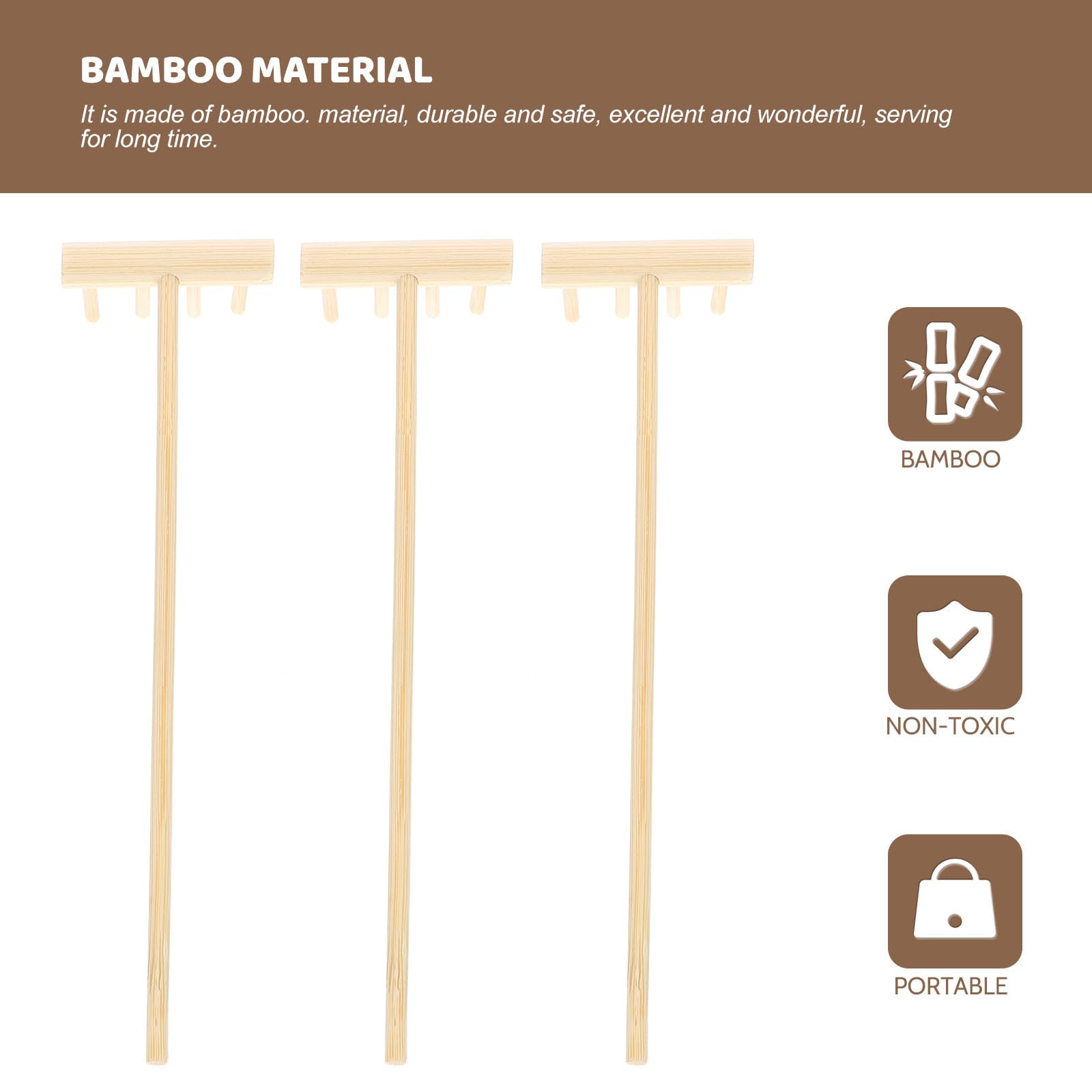 HEALLILY 8Pcs Mini Zen Sand Rakes Bamboo Rakes Tool Miniature Meditation Zen Garden Tool Feng Shui Tabletop Rock Ornament Garden Desktop Sandbox Kits 14cm x3. 5cm