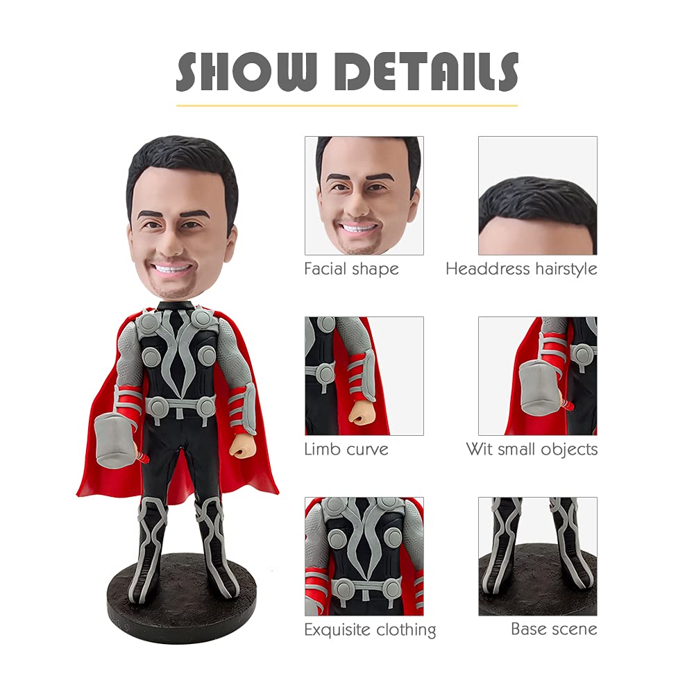 Custom Bobblehead,Personalized Custom Full,Custom Personalized Unique Handmade Bobbleheads Figurine,Action Figure Based on Your Photo (5.9"(15cm))