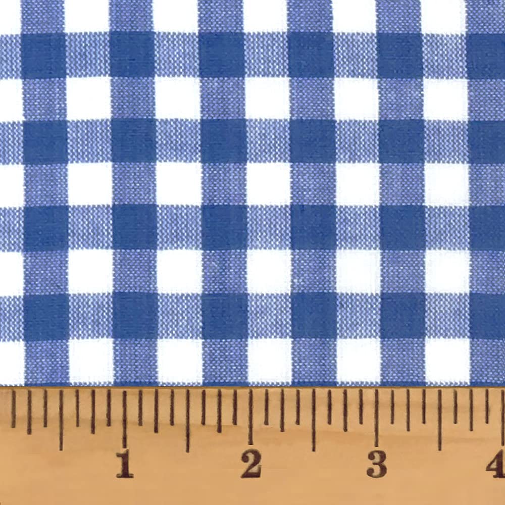 Cottage Blue 5 Mini Buffalo Plaid Cotton Homespun Fabric by JCS - Sold by The Yard