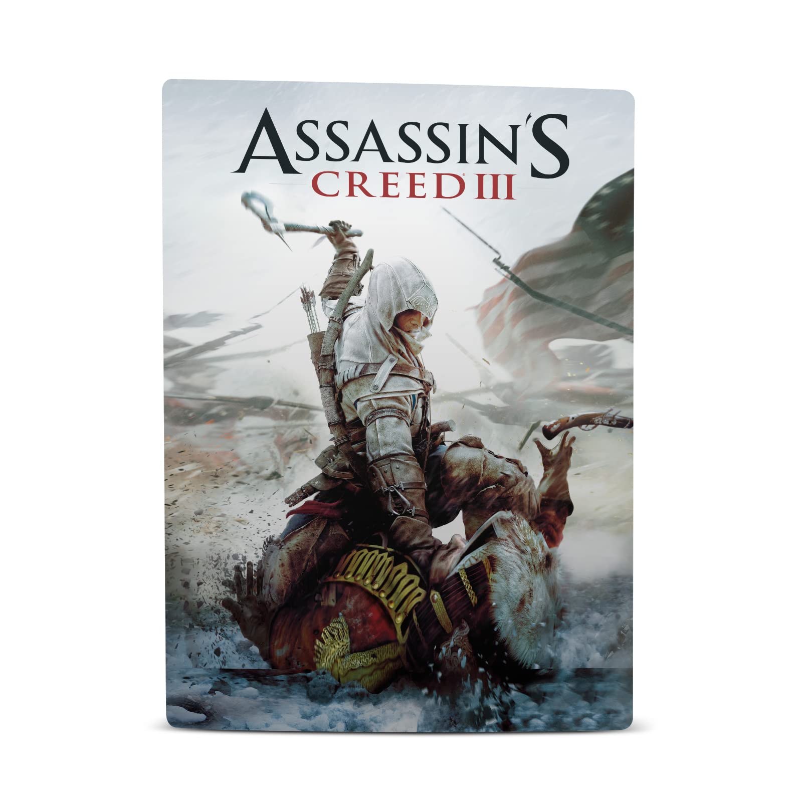Head Case Designs Officially Licensed Assassin's Creed Game Cover III Graphics Vinyl Faceplate Sticker Gaming Skin Decal Cover Compatible With Sony PlayStation 5 PS5 Digital Edition Console