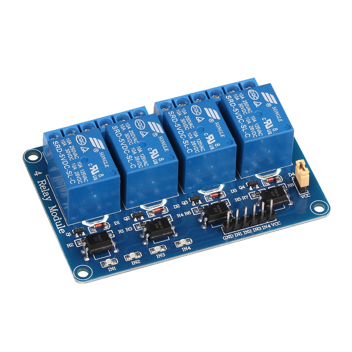 JBtek 4 Channel DC 5V Relay Module for Arduino Raspberry Pi DSP AVR PIC ARM