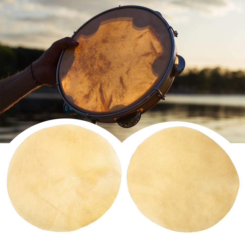 Drum Skin, 2pcs 42cm Buffalo Hide Drum Skin Drum Head for Bongo Conga African Drum
