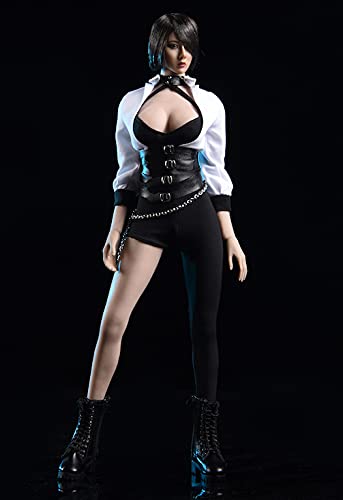 HiPlay 1/6 Scale Figure Doll Clothes, Bodysuit Full Set, Outfit Costume for 12 inch Female Action Figure Phicen/TBLeague CM096(White)