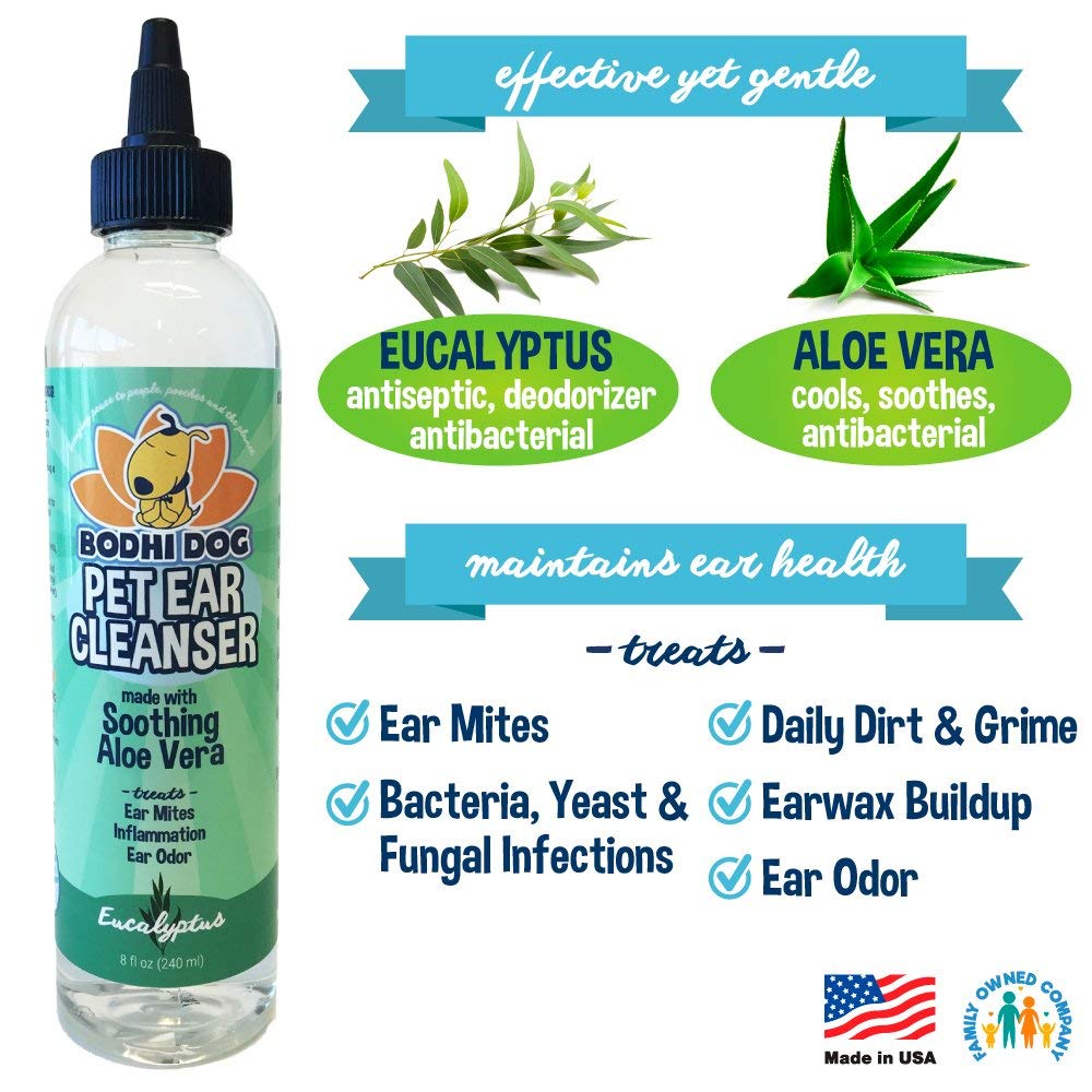 Bodhi Dog Ear Cleaner Solution for Dogs and Cats | Aloe Vera Cleaning for Ear | Gentle Cleanser for Ears
