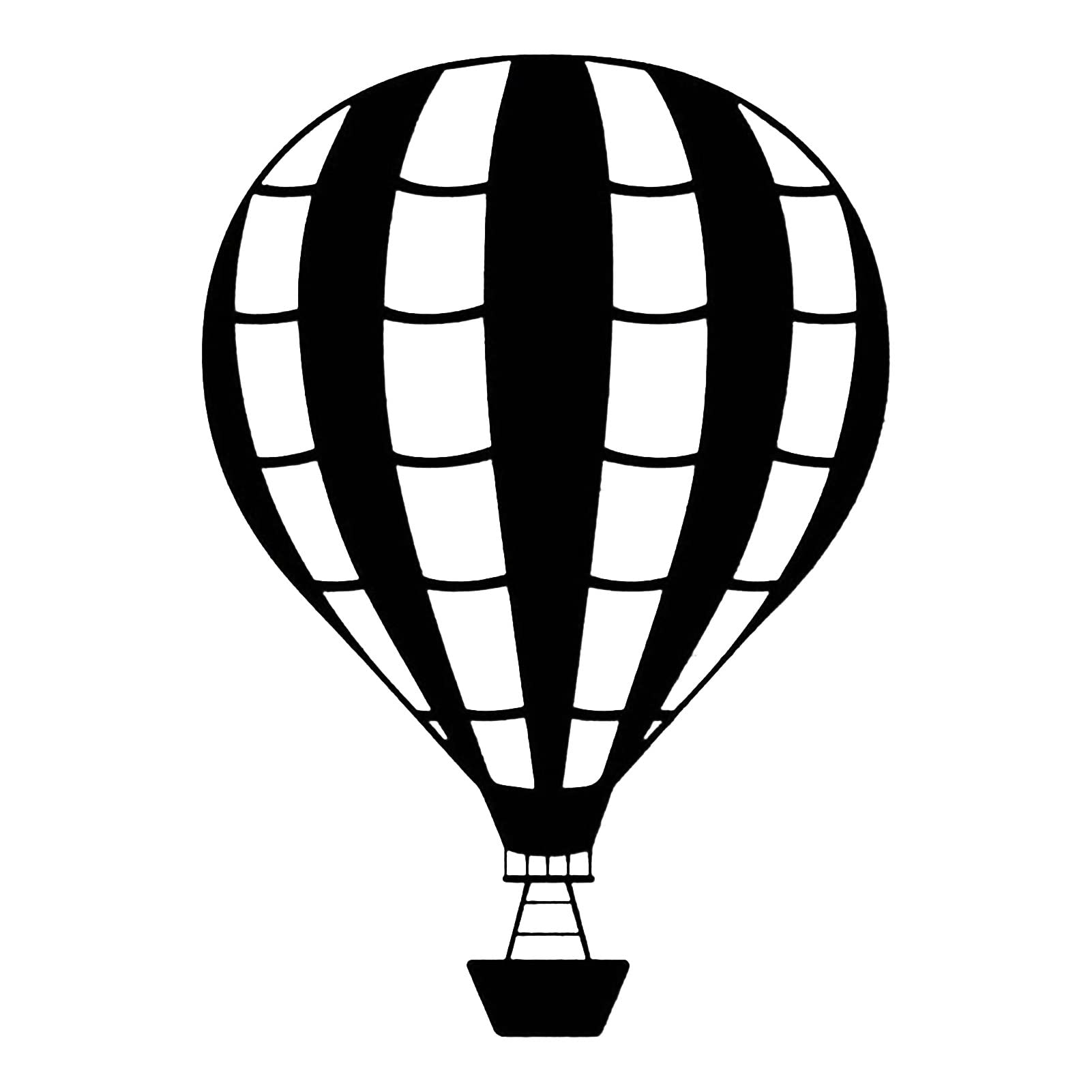 Hot Air Balloon Metal Wall Art, 3D Silhouette Decoration of Living Room, Stylish Metal Wall Hanging Black Decoration, Suitable for Home Decoration of Restaurant Coffee Shop