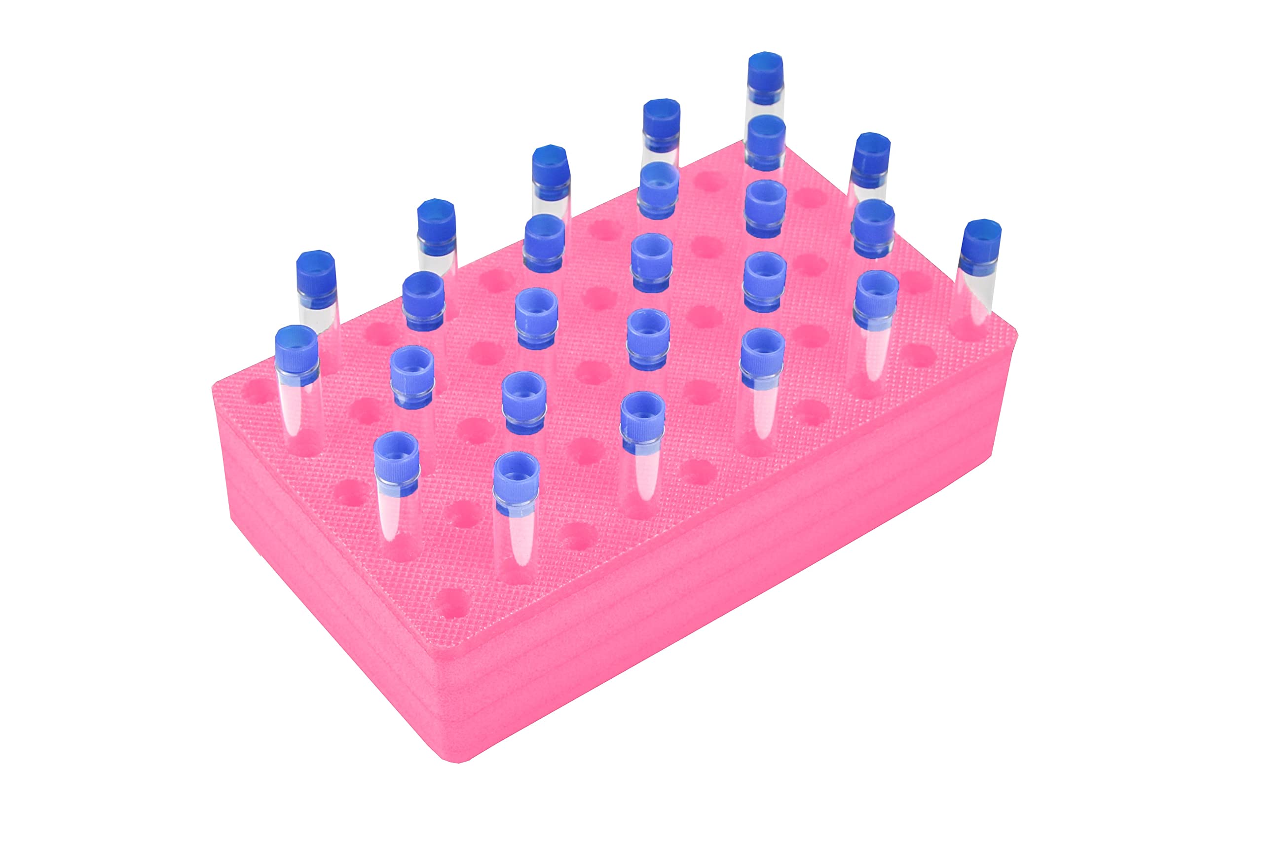 Polar Whale 10 Test Tube Racks Pink Foam Storage Rack Organizer Stand Transport Holds 50 Tubes Each Fits up to 12mm Diameter Tubes