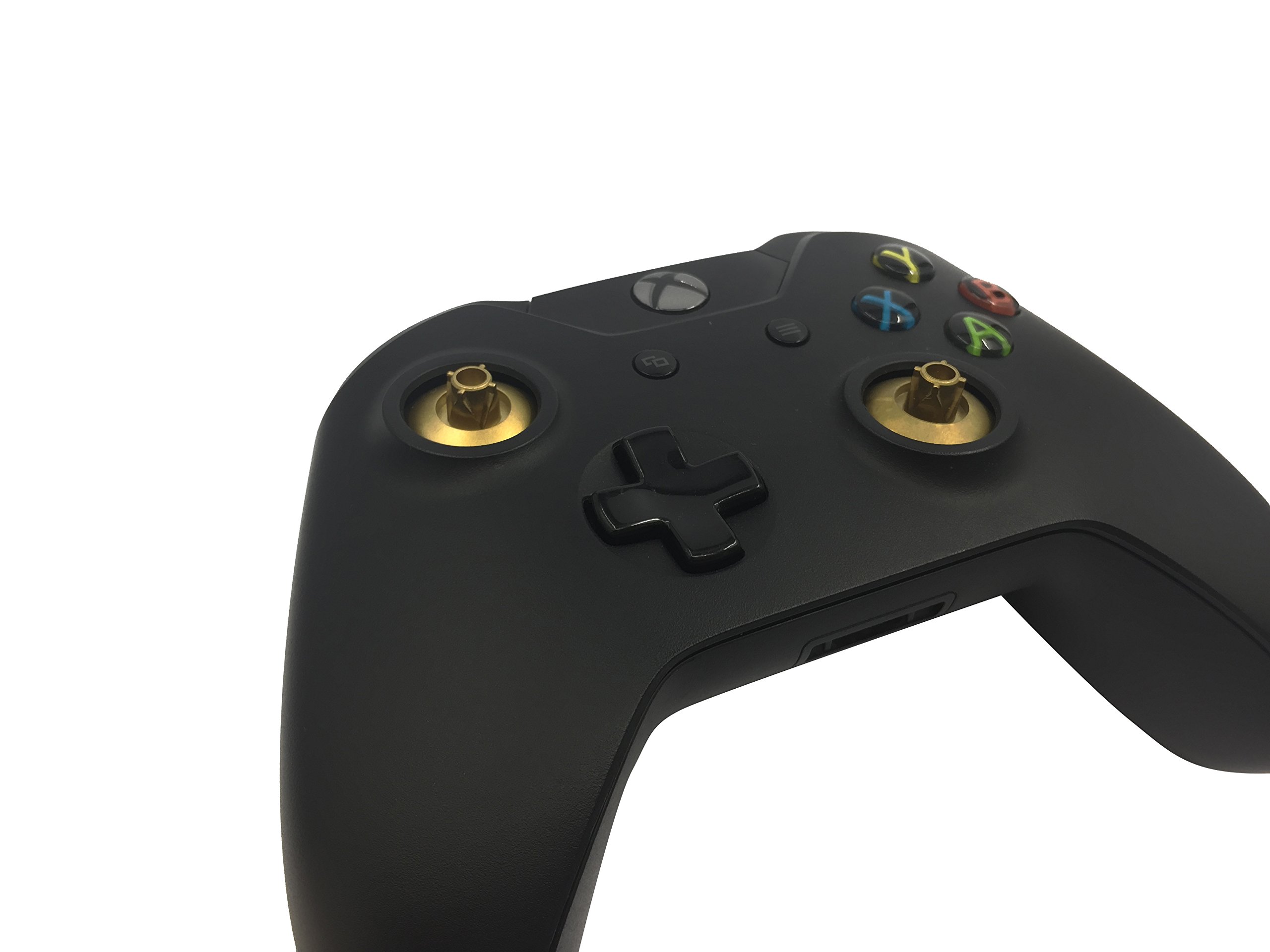 E-MODS Gaming Metal Gold Magnetic Replacement Thumbsticks Base, Joysticks, Grip Holder for X-One Elite/X-One Controllers/X-One S Controller/ PS4 Controller
