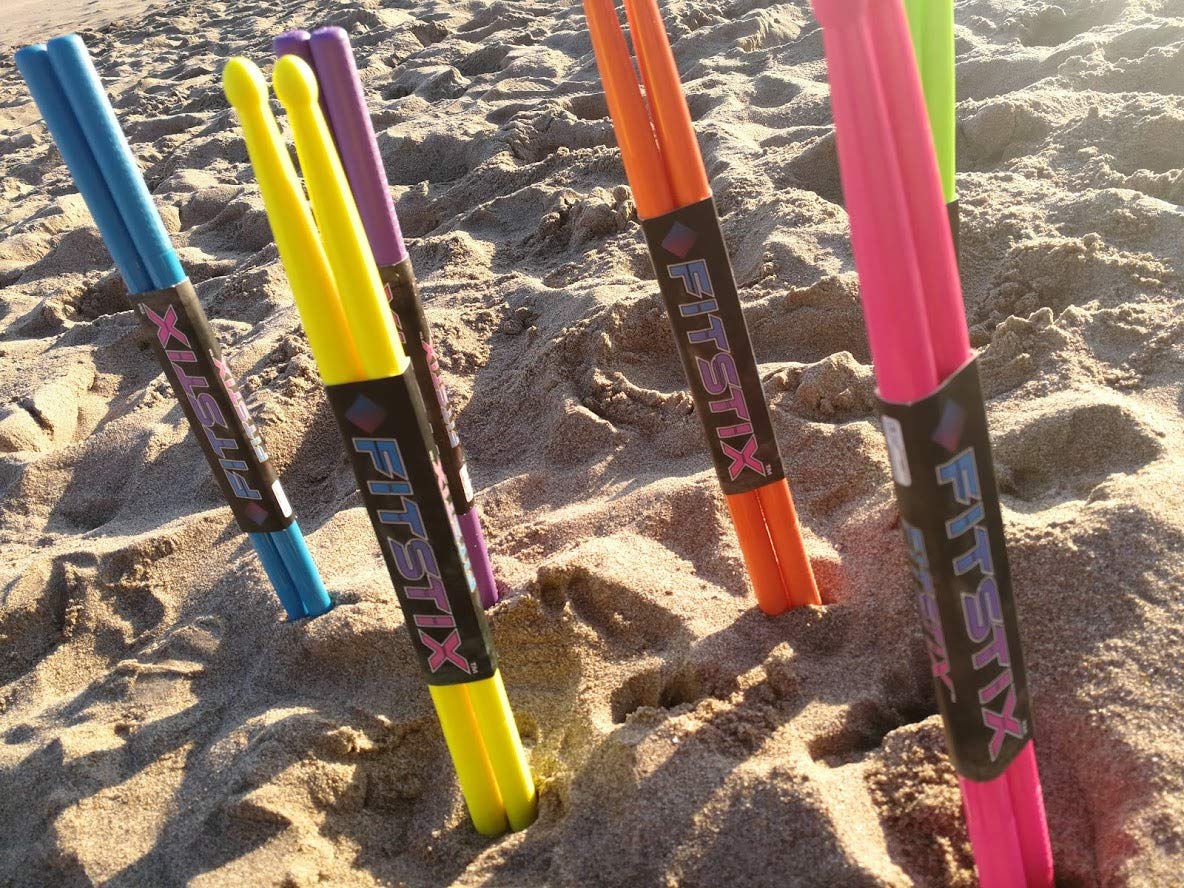 FITSTIX™ Drumsticks for Fitness & Aerobic Workout Classes, High Quality Drum Sticks, Strong and Light Weight design make a fun addition to any exercise routine or class. (PURPLE without PowerGrip)