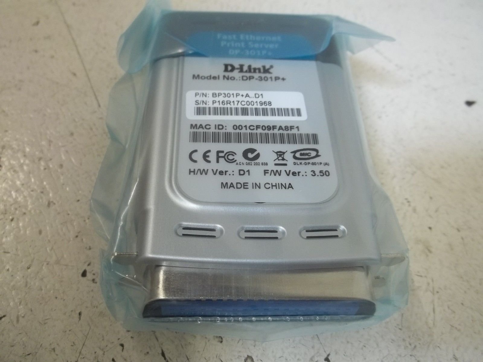 D-Link DP-301P+ 10/100TX 1-Centronic Port Print Server