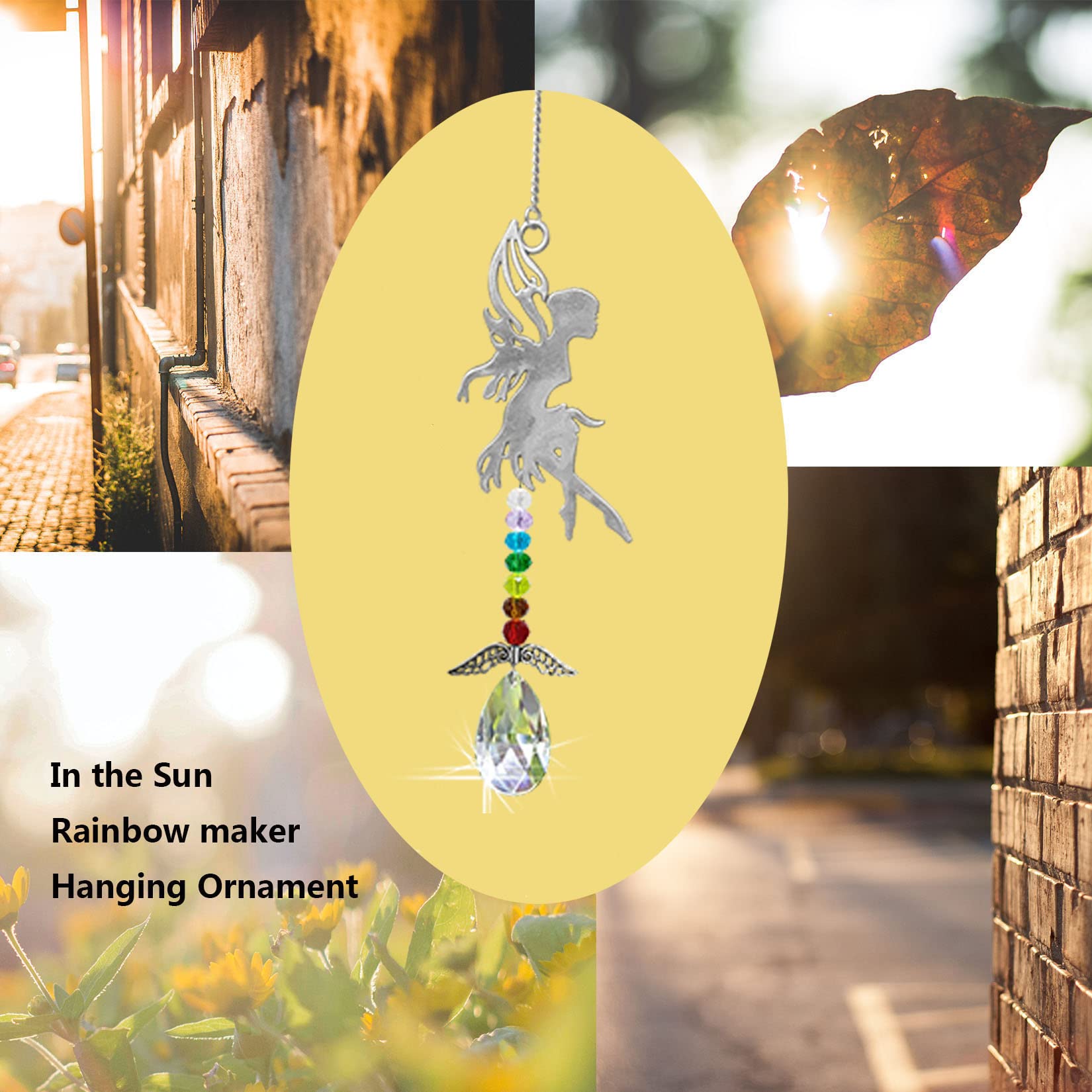 Healing Crystal Car Hanging Dancer Accessories Rearview Mirror Window Garden Decorations Wall Home Decor Ornaments