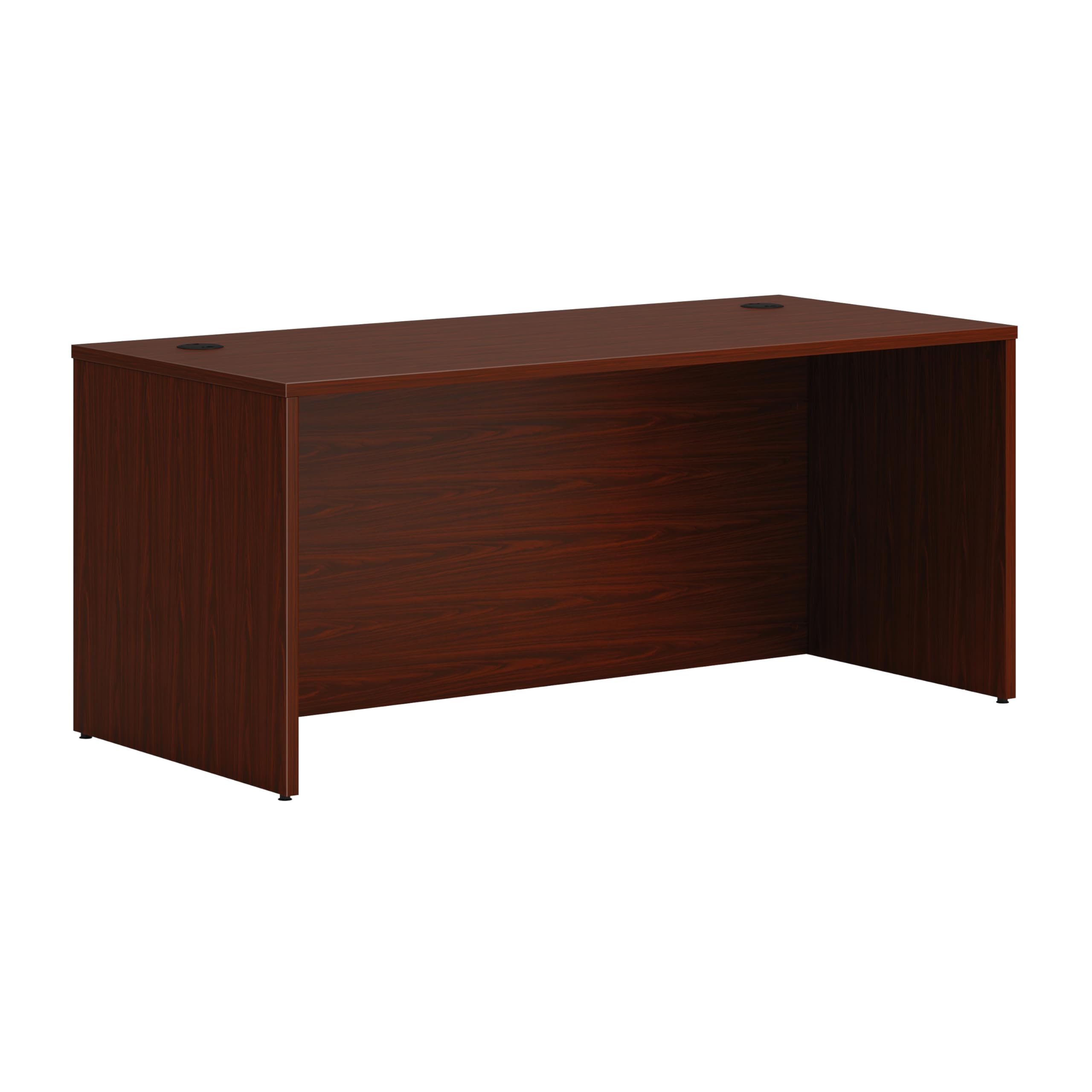 HON MOD Executive Desk 66-Inch Large Computer Desk Home Office Desk Shell - Thick Wooden Laminate Workstation Modern Table Desk with Cord Management for Work, Writing, Study - Traditional Mahogany